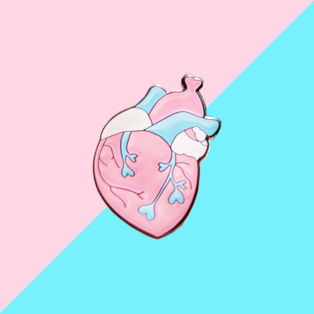 Trans Heart Enamel Pin | Trans Rights Pin | Transgender Pin | Trans ...