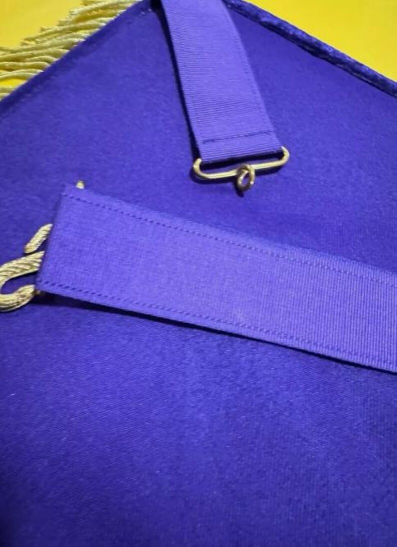 Masonic Regalia Associate Patron Apron Hand Embraided With Collar and ...