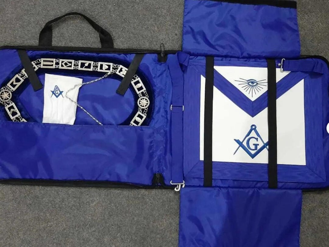 Masonic Regalia Blue Lodge Master Mason +apron + Collar + Gloves + Case ...