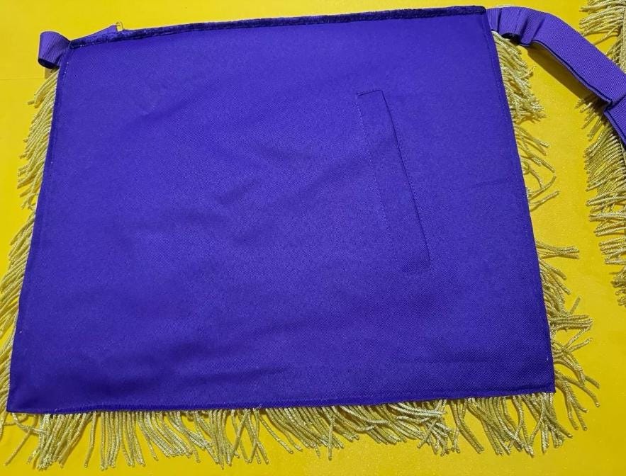 Masonic Regalia Associate Patron Apron Hand Embraided With Collar and ...