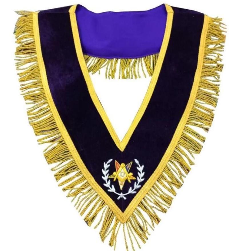 Masonic Regalia Grand Patron Officer Apron Collar Cuffs One Set Hand ...
