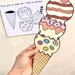 Ice Cream Cone Coloring Page: Summer Activity Craft (printable Digital ...