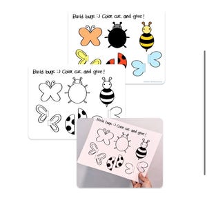 Build a Bug Craft Printable | Coloring Activity Sheet for Butterfly ...