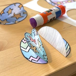 Build an Easter Basket & Eggs Craft Printable Coloring Page - Fun ...