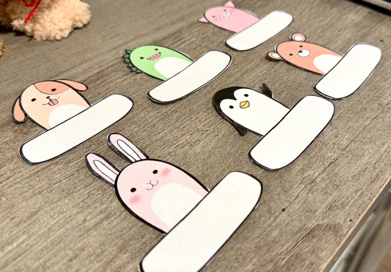 Animal Finger Puppets Coloring Pages: Printable Kids Craft (digital ...