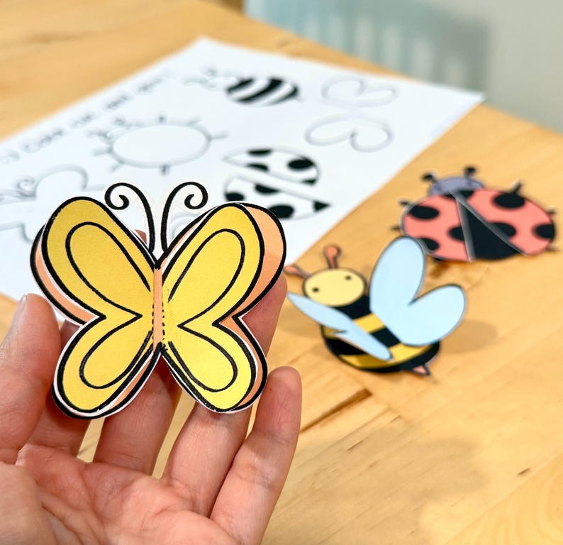 Build a Bug Craft Printable Activity for Kids | Color, Cut, and Glue ...