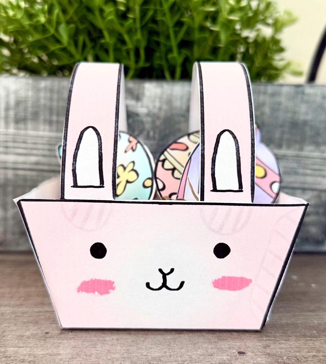 Easter Basket & Eggs Craft Printable Page – Fun Coloring Printable for ...