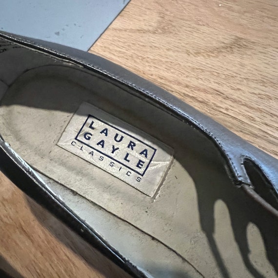 Vintage Laura Gayle classics heeled pumps, bronze gla… - Gem