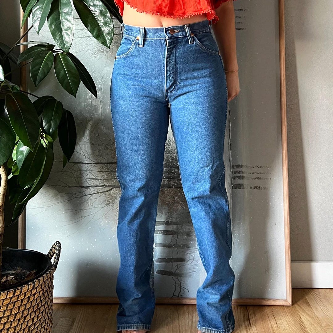 Vintage Wranglers Womens Jeans Size 9/28 Waist, Dark Wash Denim, High ...