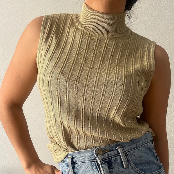 Gold Turtleneck - Etsy