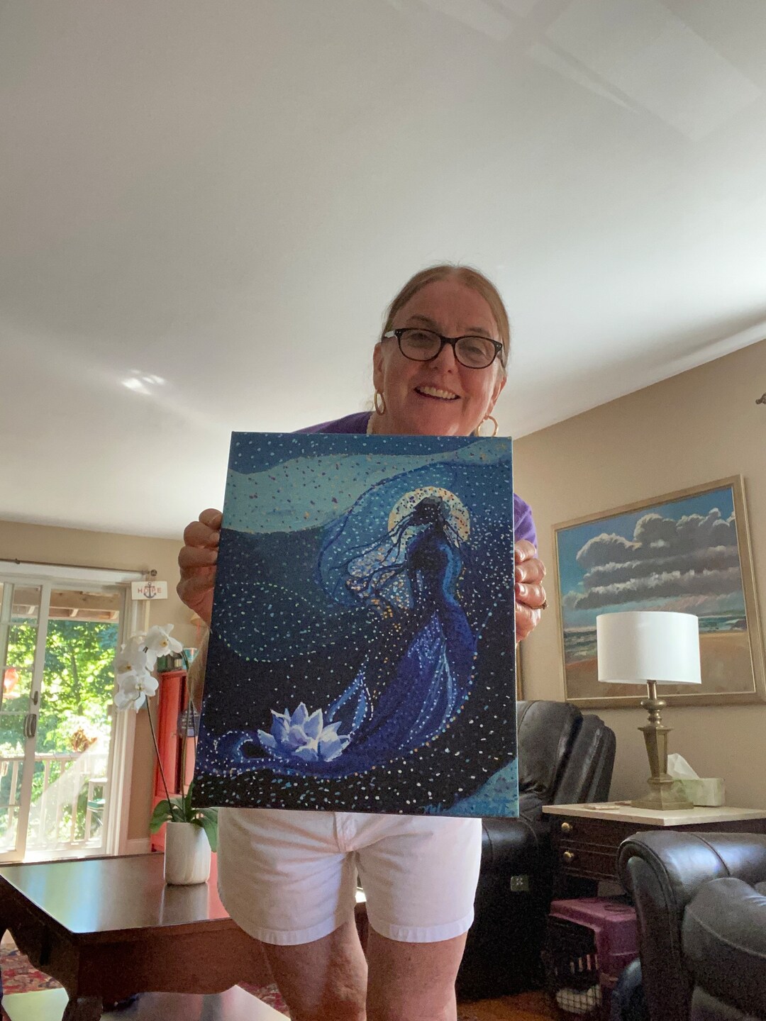 White Lotus Mermaid Artwork, Deep Illuminated Waters, Ocean Underwater ...