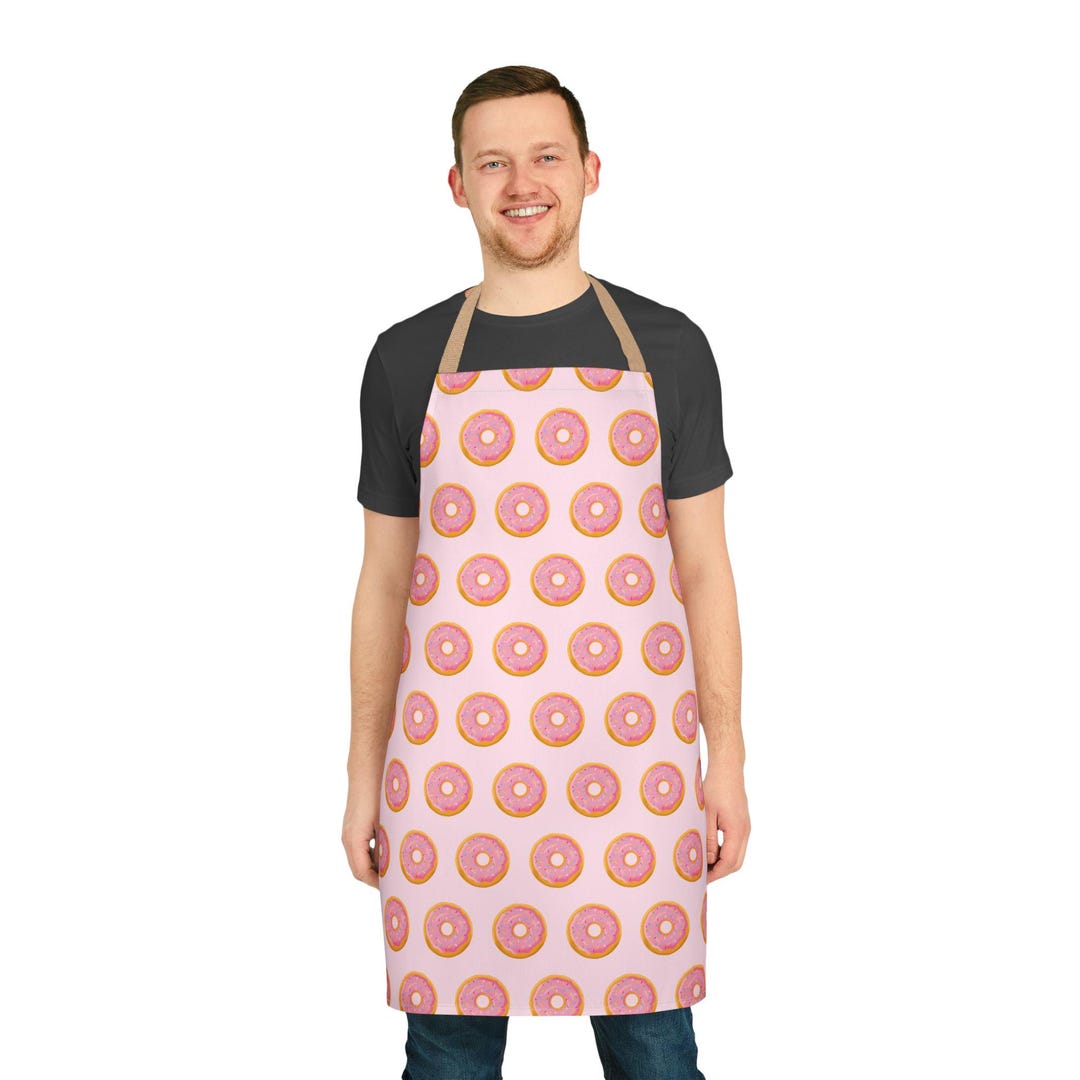 Pink Donut Apron | Cute Sprinkle Apron for Baking, Cooking, or Crafting ...