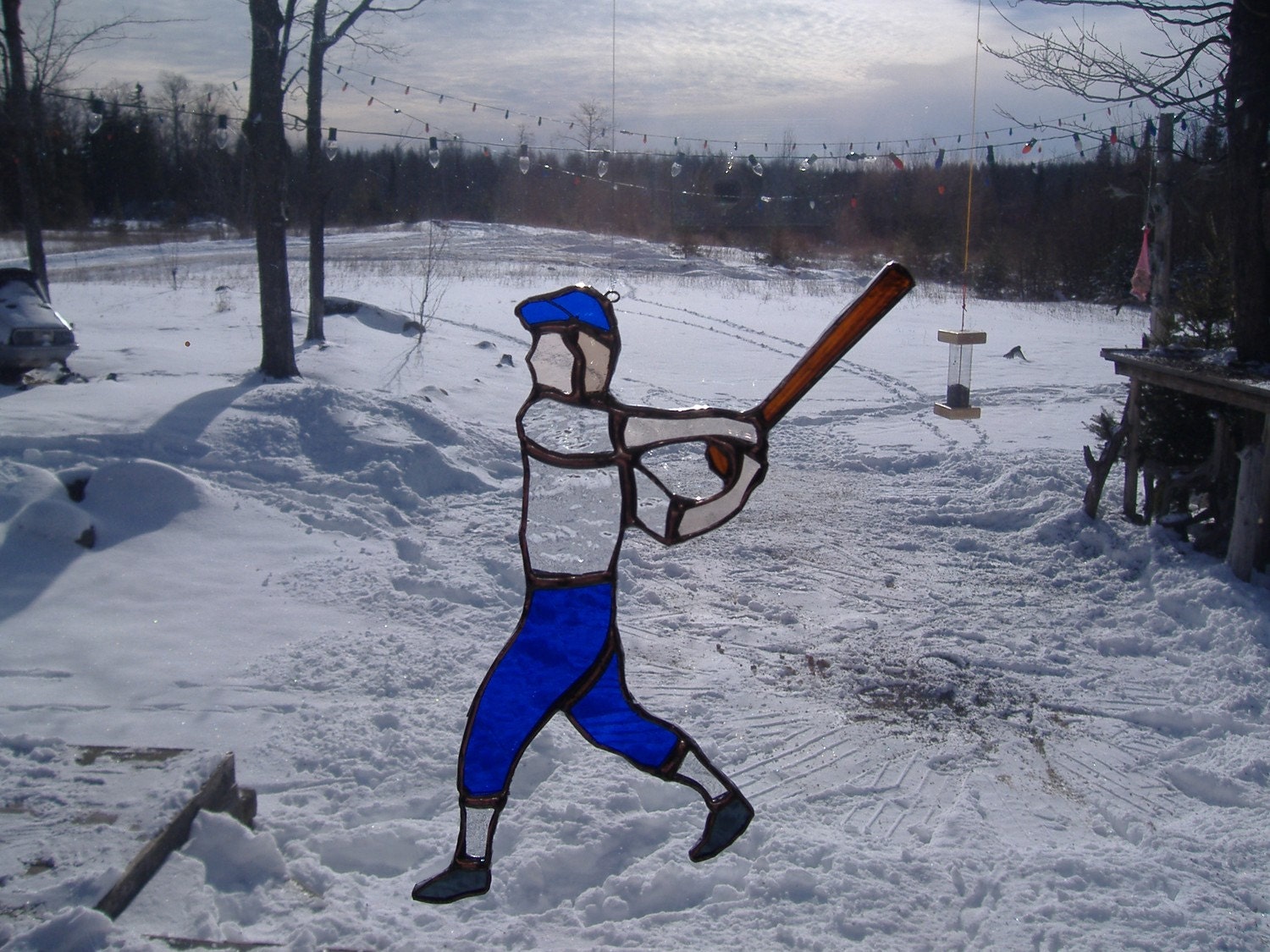 Baseball Player Stained Glass Suncatcher - Etsy