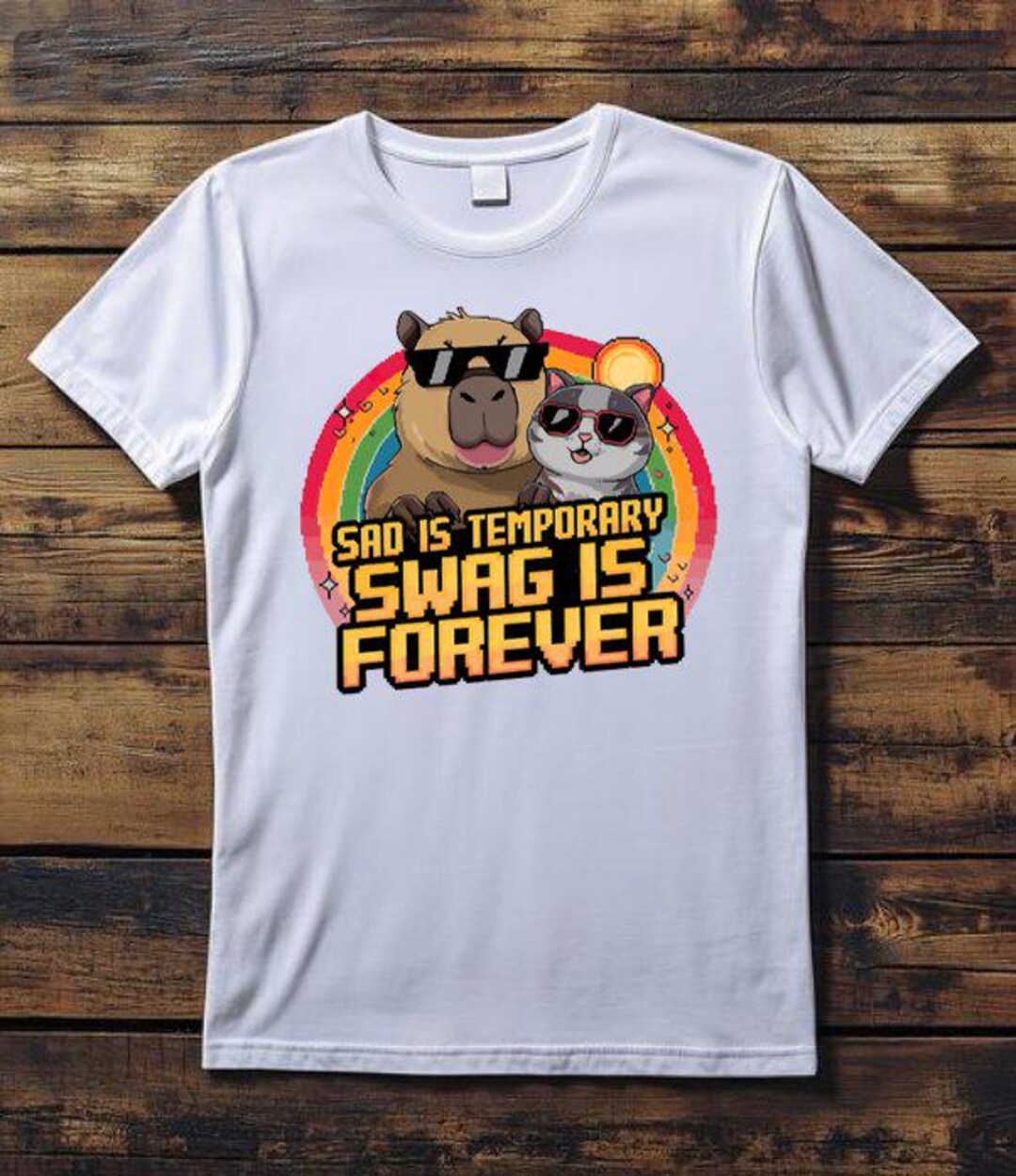 Sad is Temporary Swag is Forever Vintage 90s T-shirt, Retro 90s ...