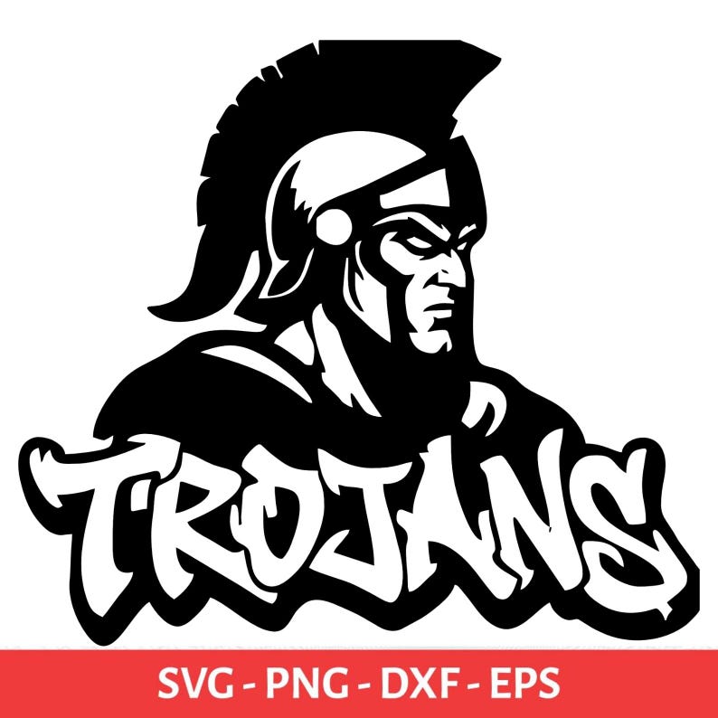 Trojans Svg Sports Team Logo SVG PNG DXF Mascot Baseball, Basketball ...