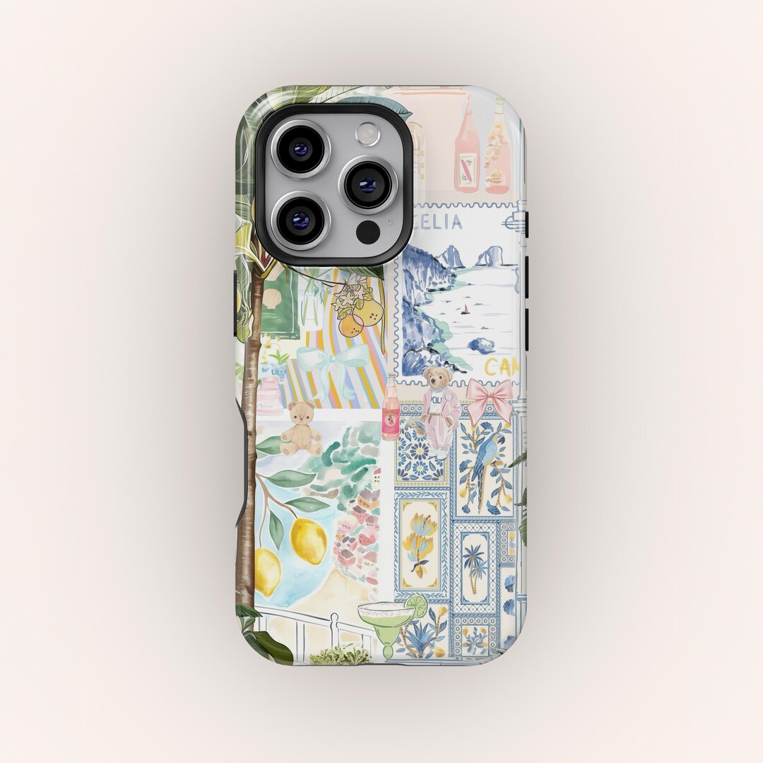 Coquette Italian Summer Collage Phone Case for iPhone 17 16 15 14 13 12 ...