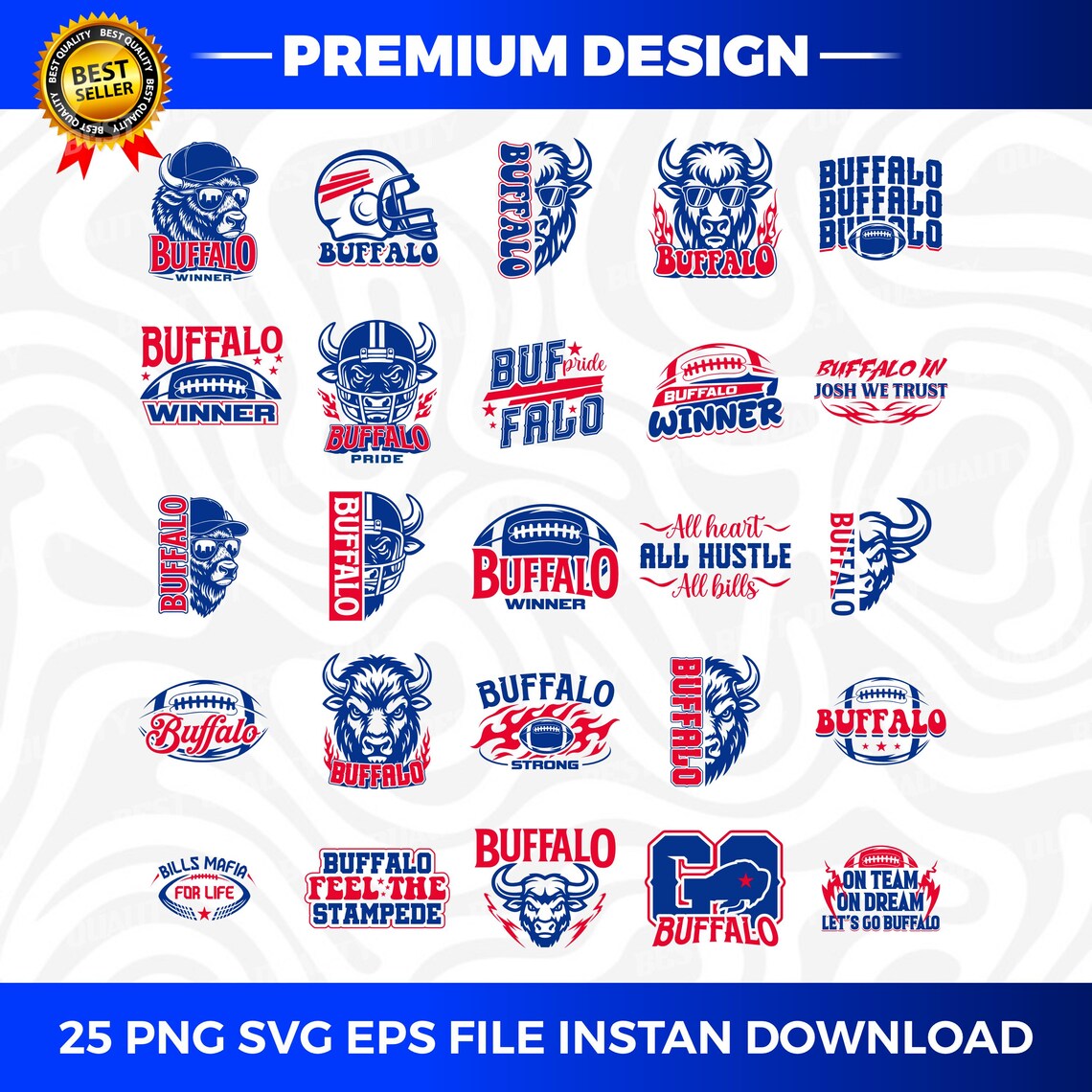 25 Buffalo SVG PNG Bundle, Buffalo Cutfile Cricut, Buffalo School ...