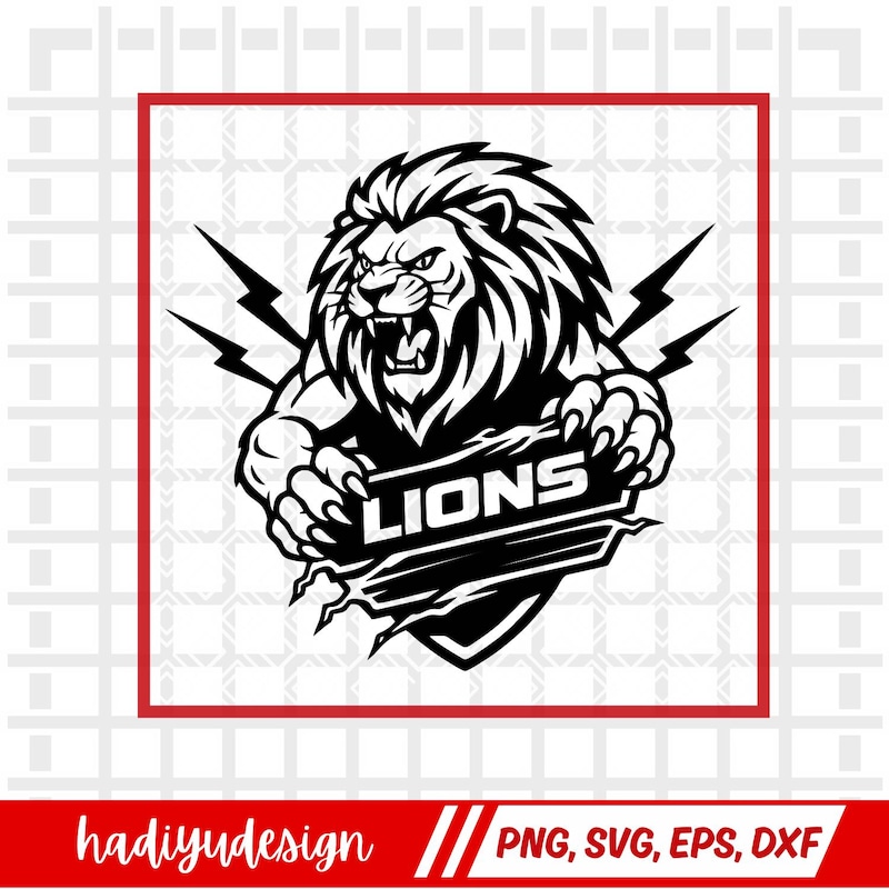 Lions Team Logos Svg - Etsy