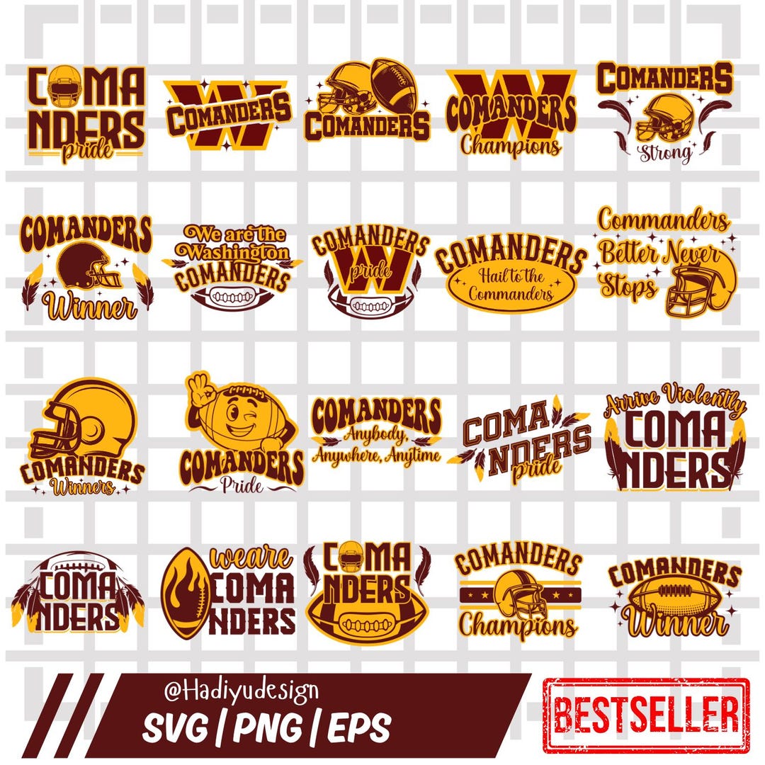 Commanders Football Team SVG PNG, T-shirt Graphics (digital Download ...