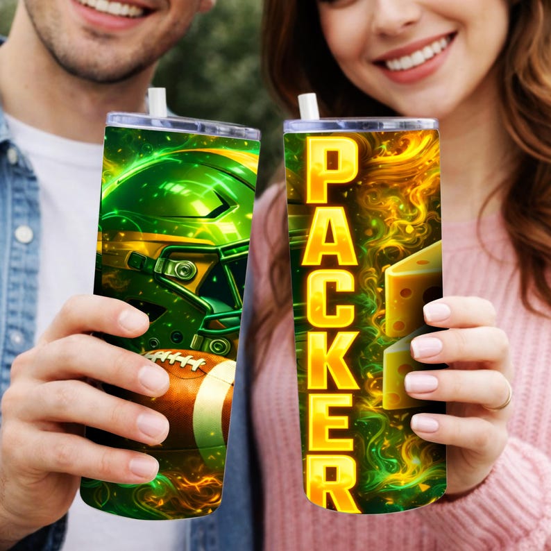 Green Bay Football Tumbler Wrap PNG, Mascot Design (digital Download ...