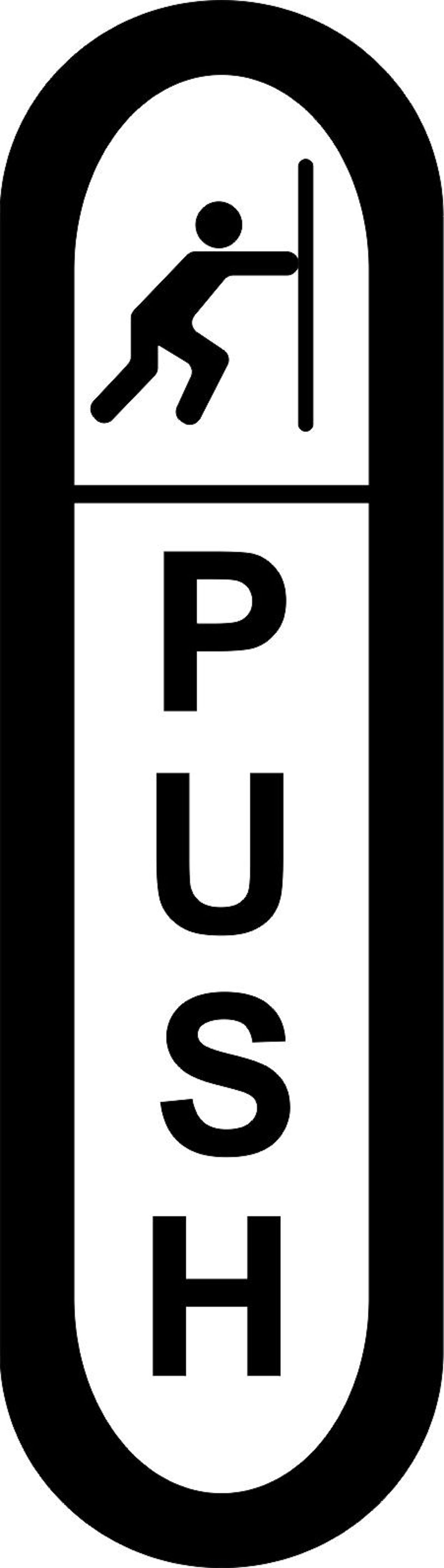 Door Push Pull Sign | Door Sign Cut Files | Door Push & Pull Sticker ...