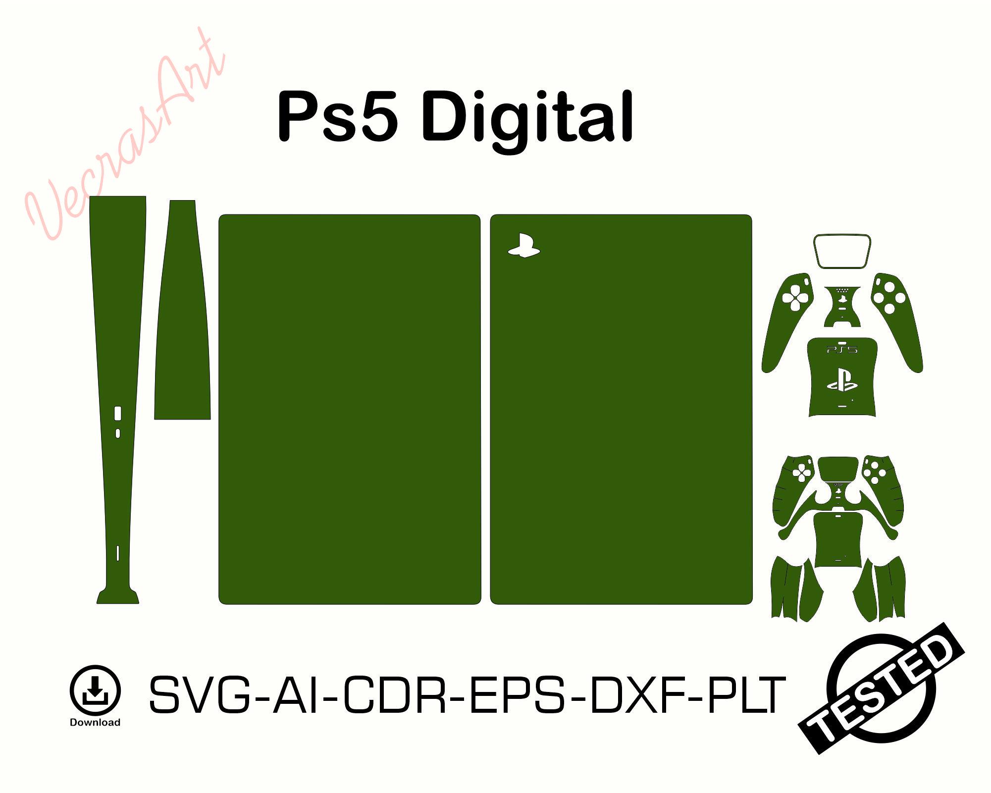 PS5 Digital Skin Vector Template File Skin Die Cut Layout - Etsy