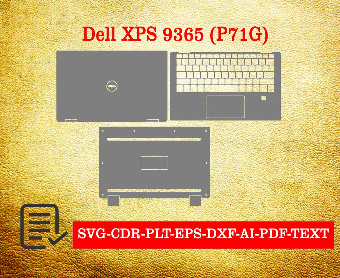 Dell XPS 9365 (P71G) Skin Vector Template File Skin Die Cut Layout - Etsy