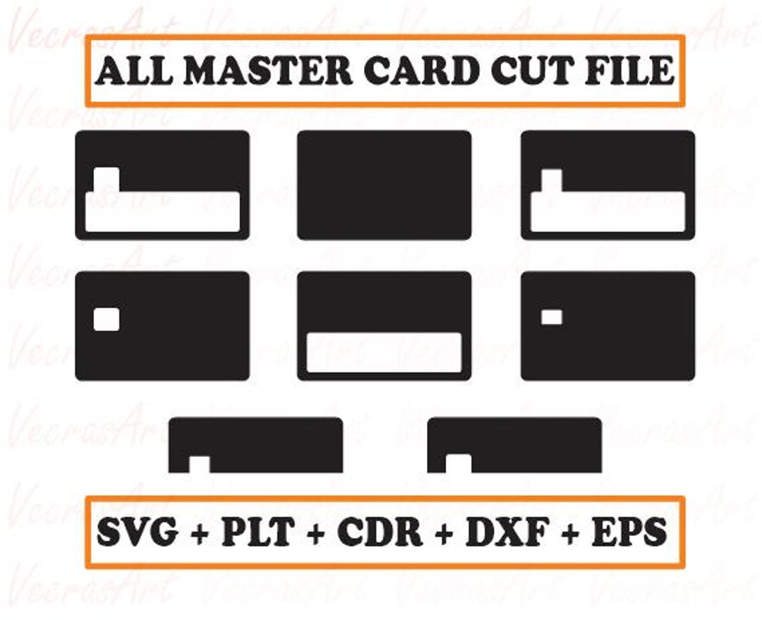 All Master Card Cut File Bundle, Credit Card Template, Credit Card ...