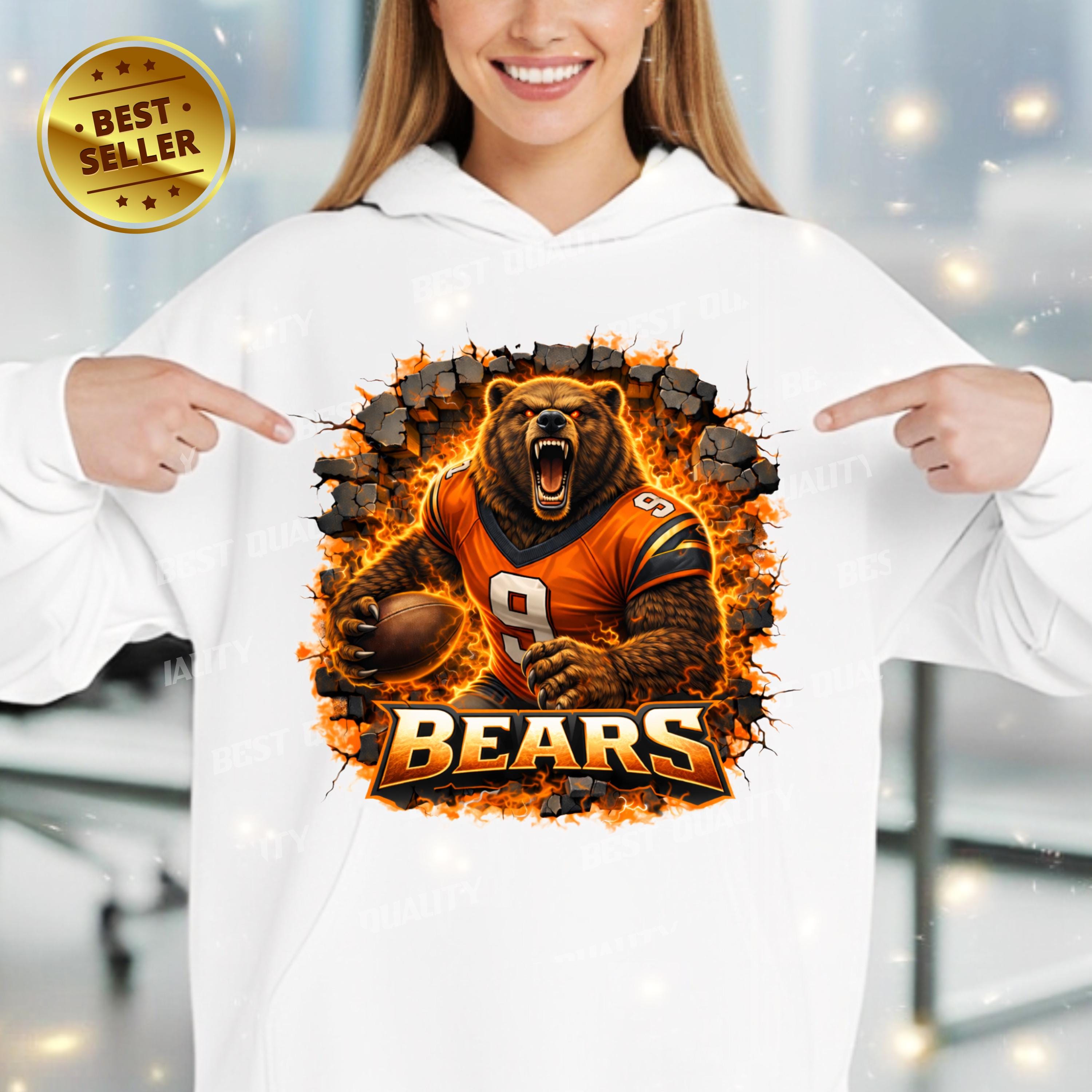 Chicago Football Bears PNG, Grizzly Mascot, Sublimation Printing ...