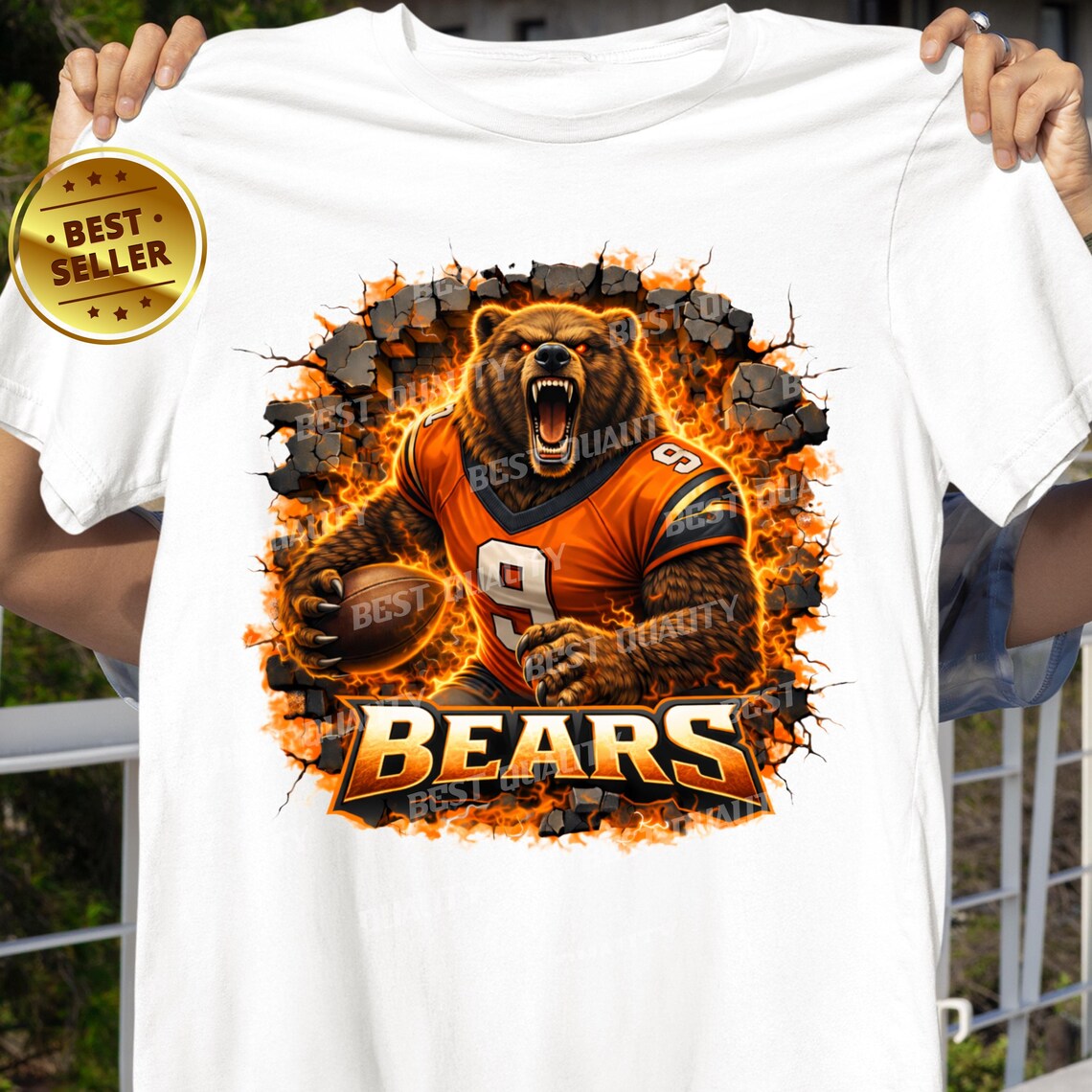 Chicago Football Bears PNG, Grizzly Mascot, Sublimation Printing ...