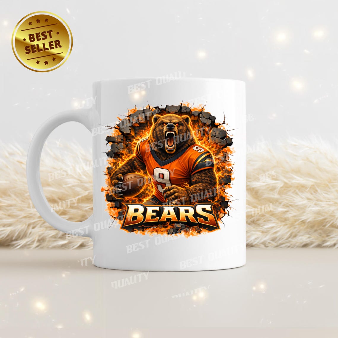 Chicago Football Bears PNG, Grizzly Mascot, Sublimation Printing ...