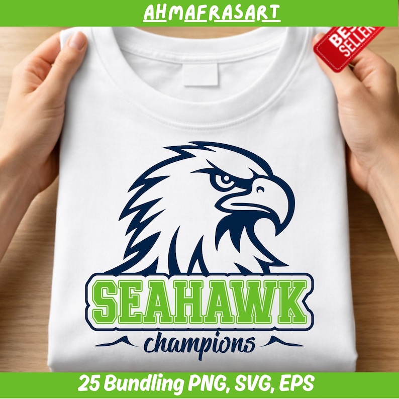 Seahawks Football SVG Bundle, T-shirt Design, Clip Art (digital ...
