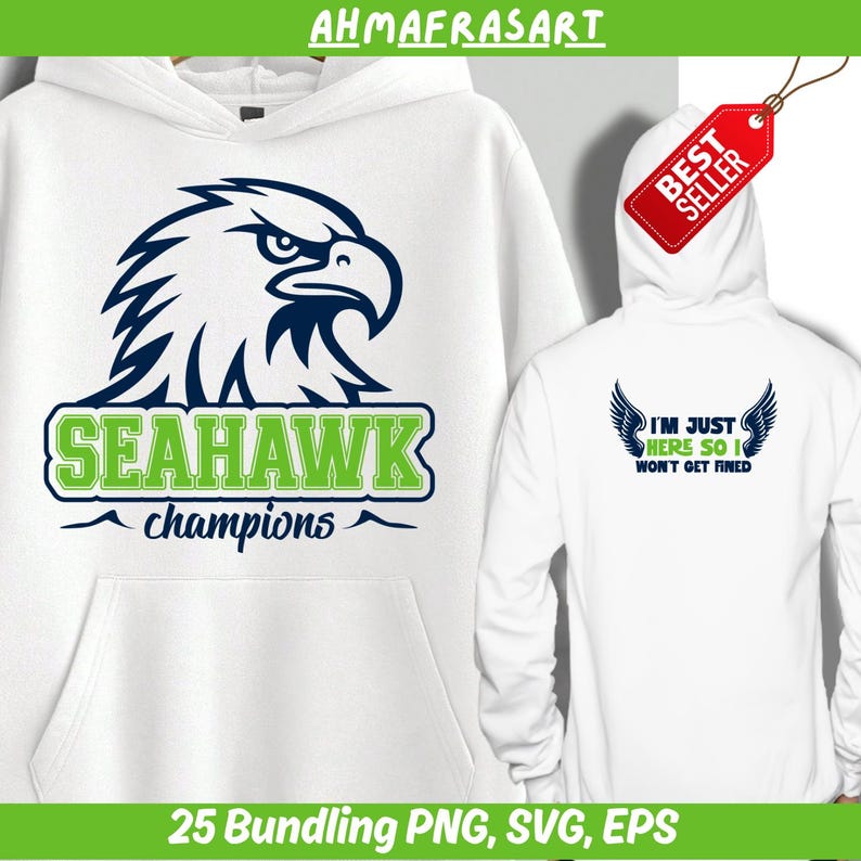 Seahawks Football SVG Bundle, T-shirt Design, Clip Art (digital ...