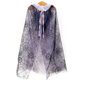 Sequin Spider Web Cape, Kids Halloween Costume, Witch Costume, Wizard ...