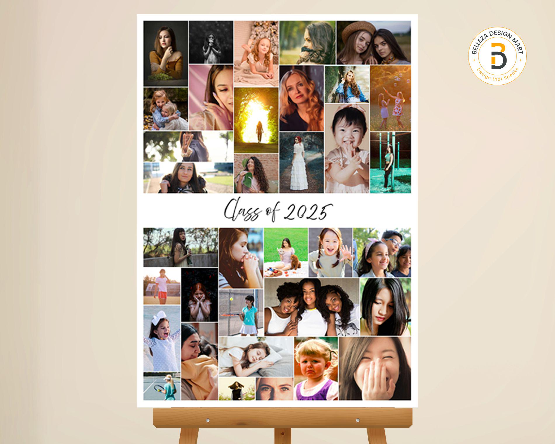 Graduation Photo Collage Template, Graduation Welcome Sign, Graduation ...