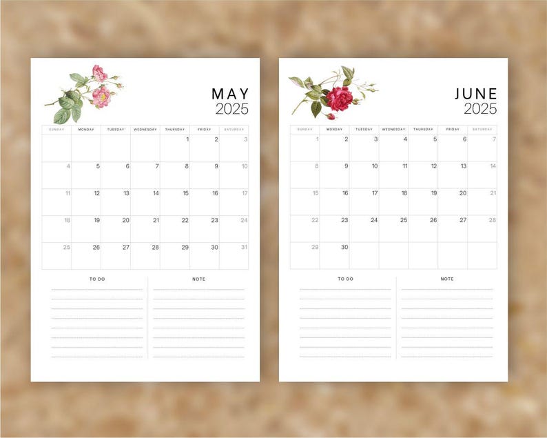 2025 Canva Editable Calendar | Customizable & Printable Template ...