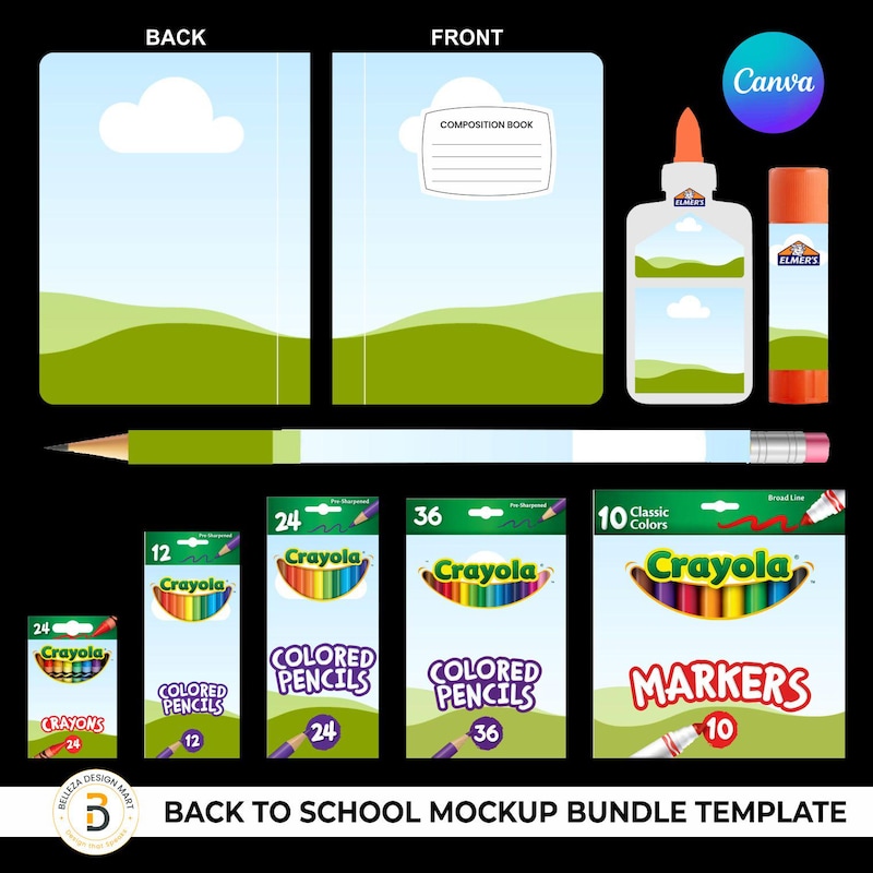 School Supply Box Label - Etsy