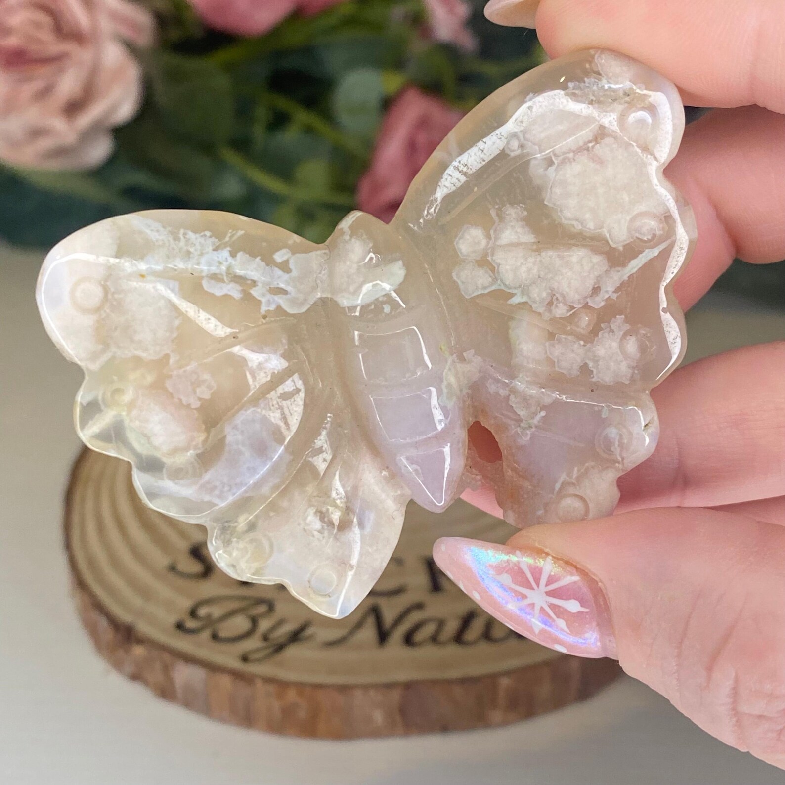 Flower Agate Butterfly / Moth Carving – Polished Natural Stone - Etsy UK