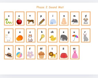 Phonics, Phase 2 and 3, Sounds, Letters, Sound Mat, Tricky Words, High ...
