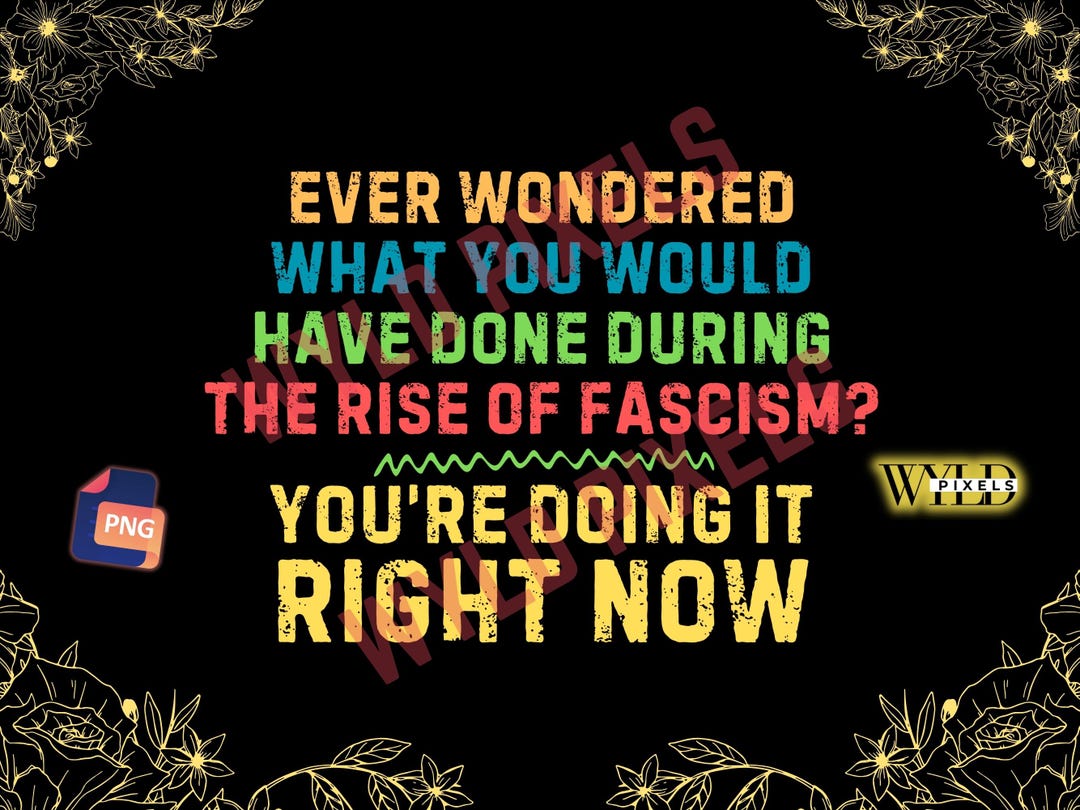Anti-fascism Retro No to Fascists Quote Printable Political T-shirt ...