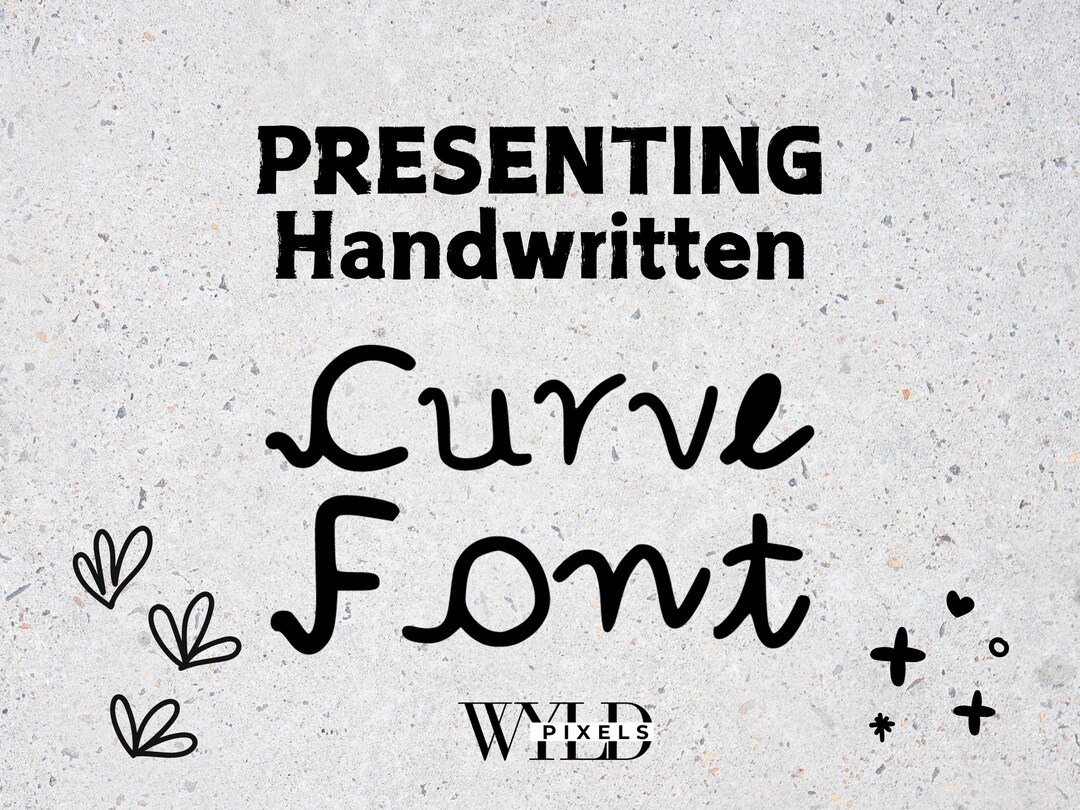 Handwritten CURVE Font, Branding Font, Circuit Font, Procreate Font ...