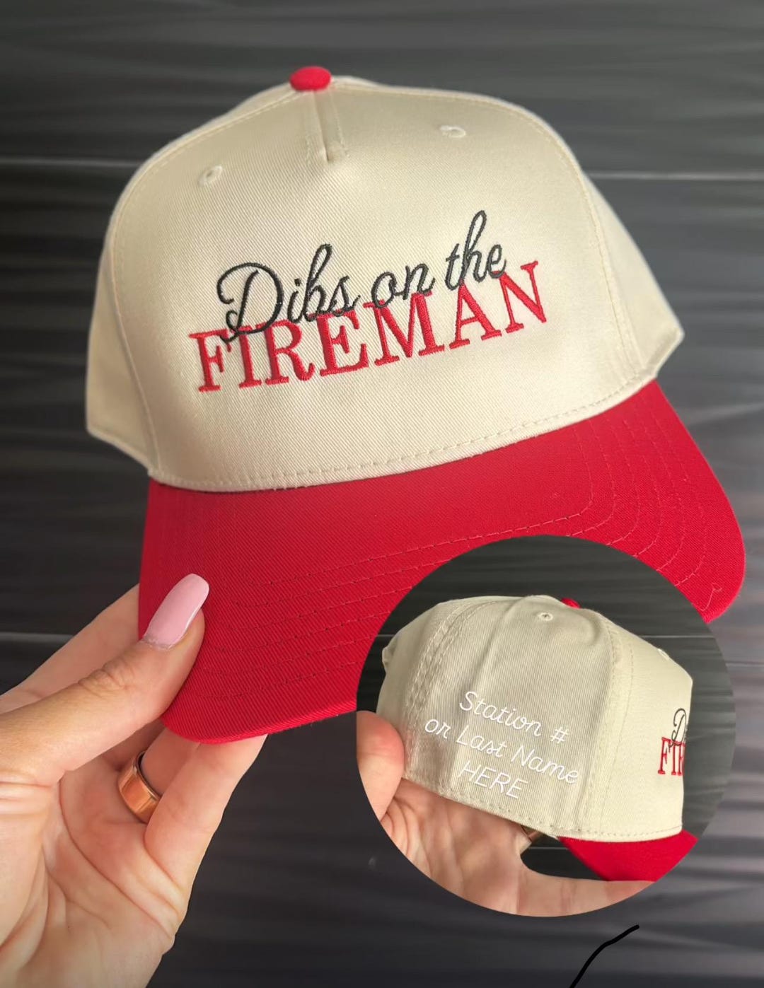 Embroidered Fireman Hat, Personalized Firefighter 5-panel Cap - Etsy