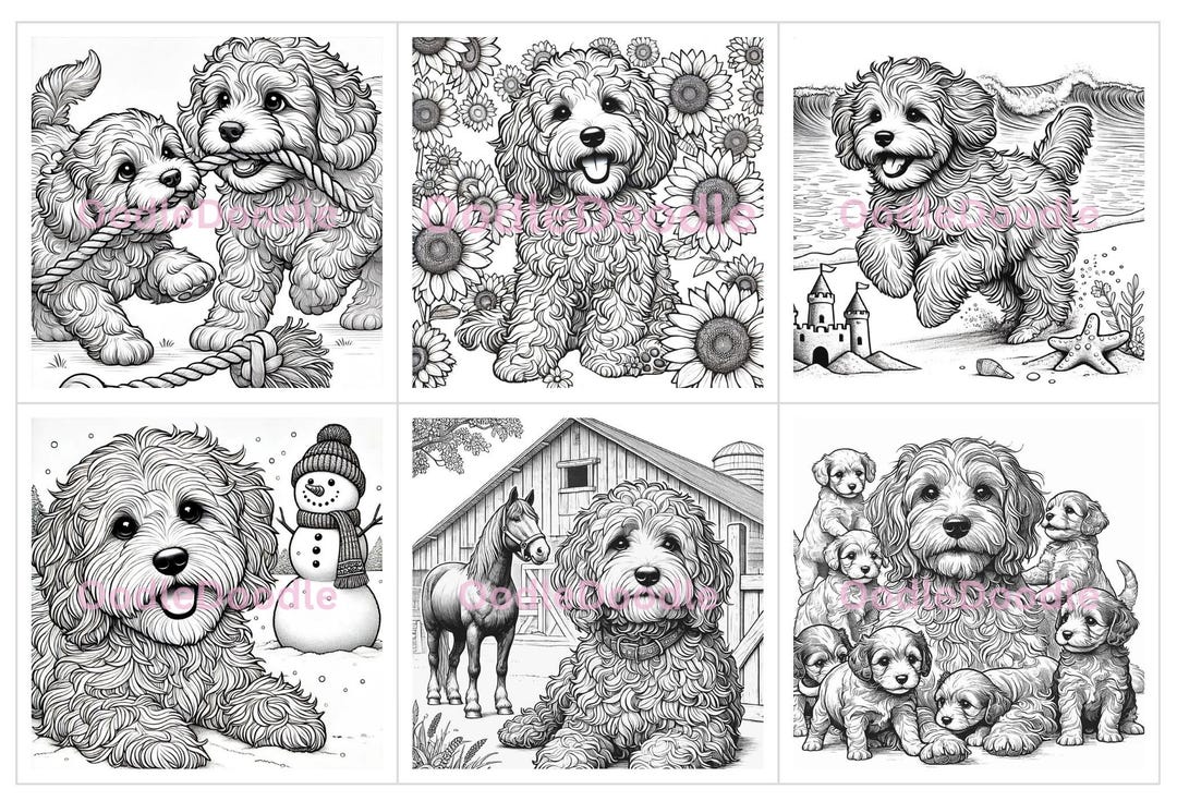 20 Adorable Cavoodle Colouring Pages. Oodles of Oodle Dog Colouring ...