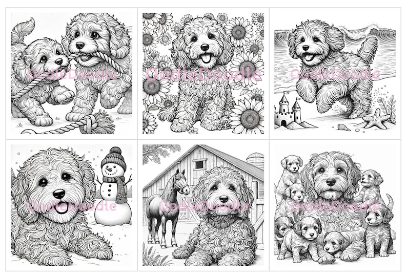 20 Realistic Cavoodle Colouring Pages, Oodle Dog Colouring Pages ...