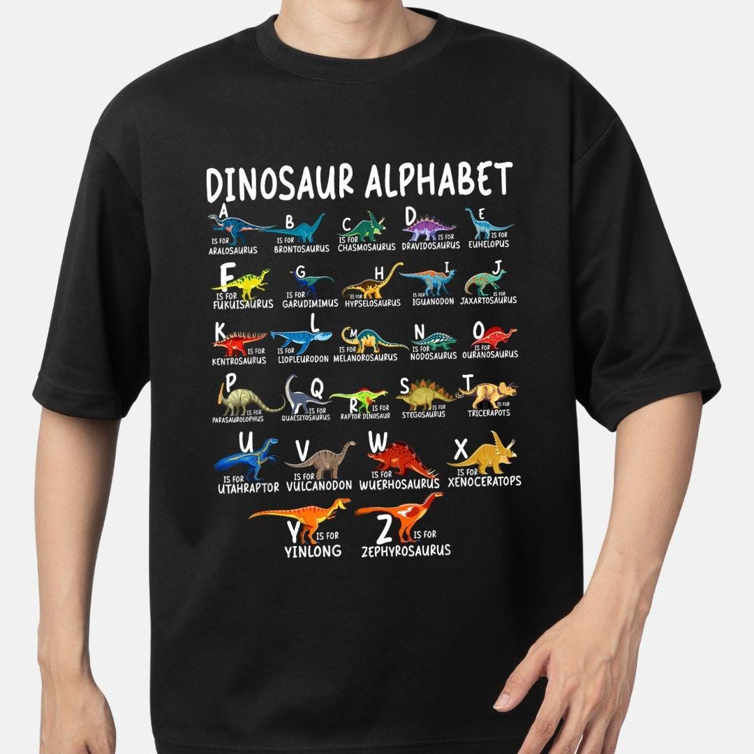 Types of Dinosaurs Alphabet A-Z PNG | Dino ABC Learning Chart ...