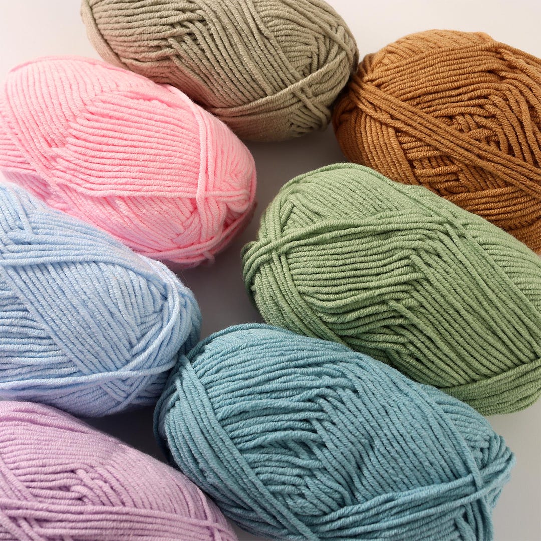 Milk Cotton Yarn - 5 Strands Yarn, Soft Crochet Yarn, Knitting Yarn ...