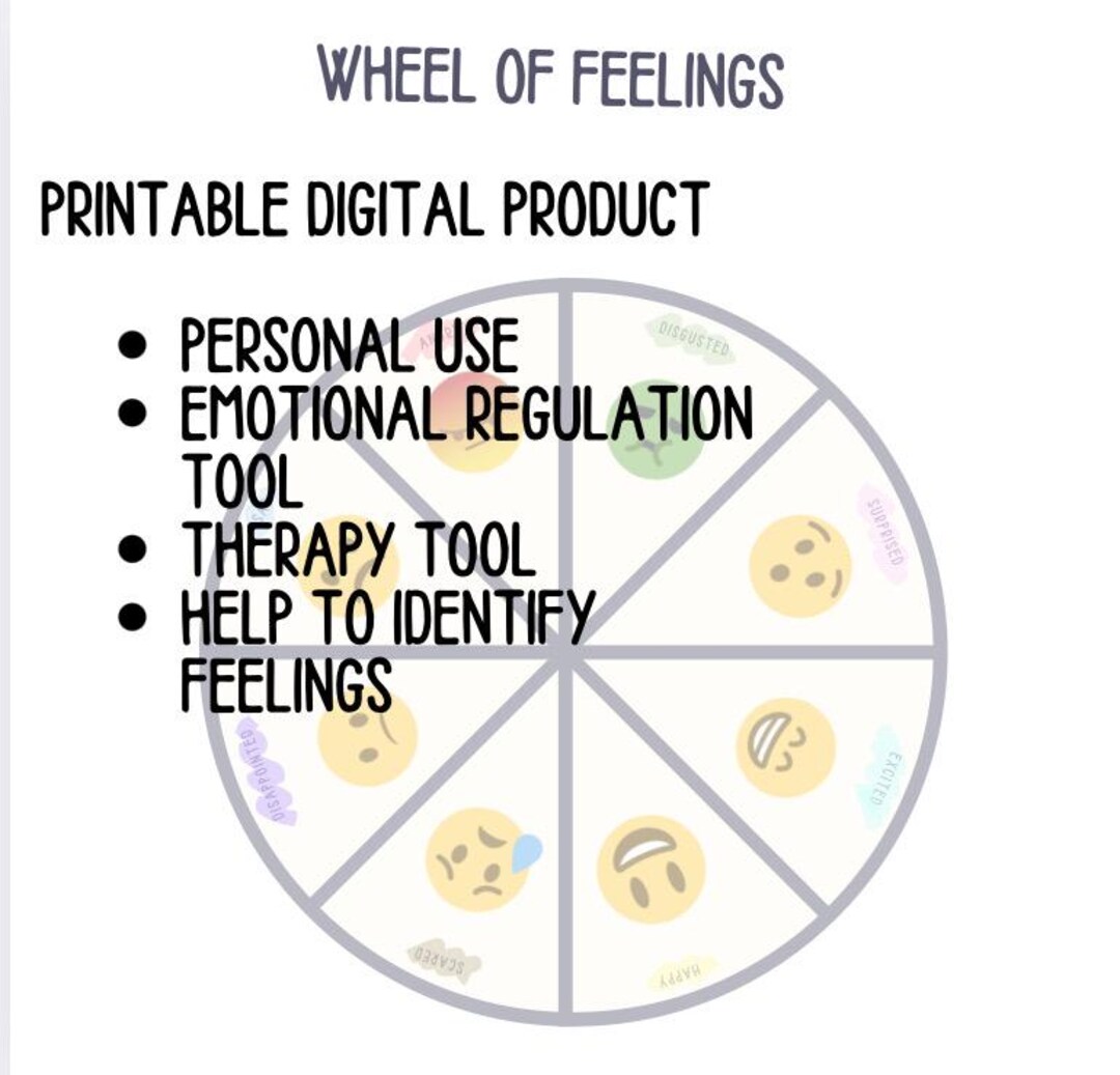 Emotion Regulation Wheel Chart - Etsy
