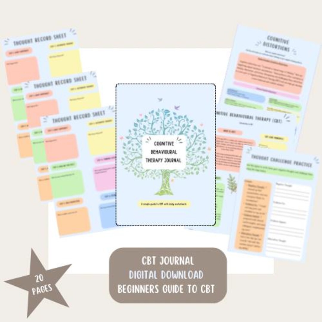 Cognitive Behavioural Therapy CBT Journal Printable PDF - Etsy