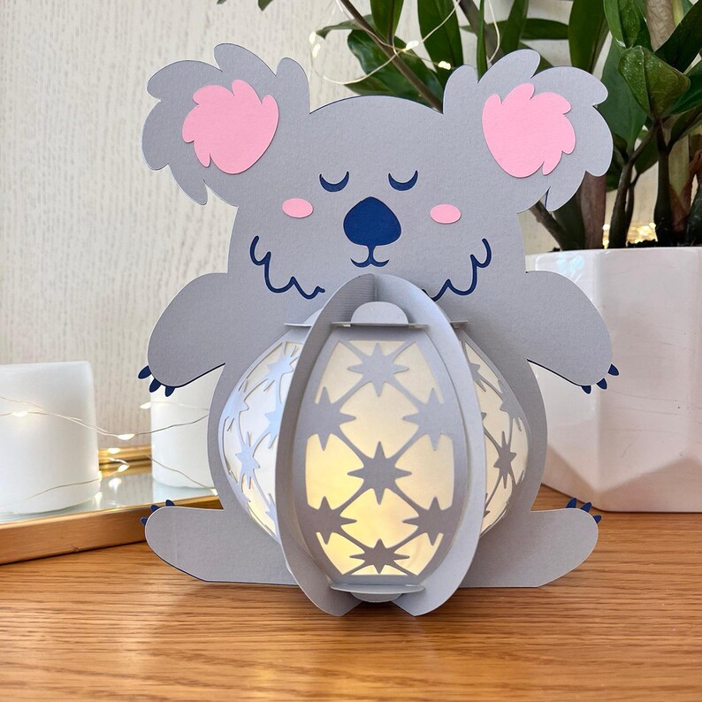 Koala Paper Lantern SVG – DIY Kit & Light Box, Cricut Project - Etsy