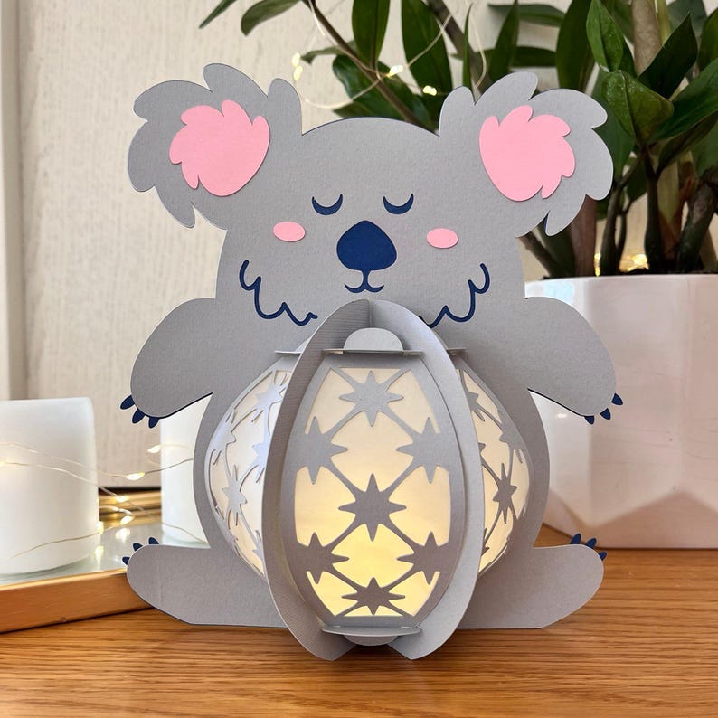 Koala Paper Lantern SVG – DIY Kit & Light Box, Cricut Project - Etsy